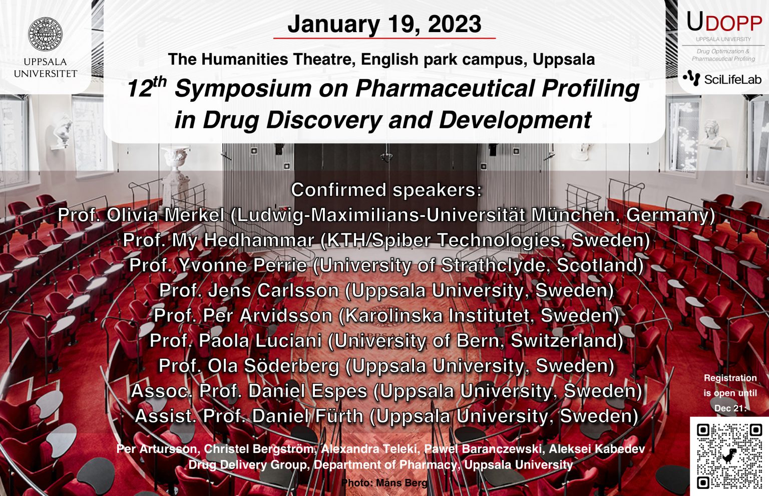 Uppsala University Pharmaceutical Profiling in Drug Discovery and Development Symposium - SciLifeLab